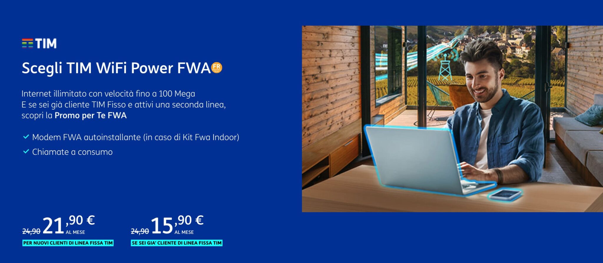 TIM WiFi Power FWA in sconto a 21,90 € per sempre - TIM Magazine