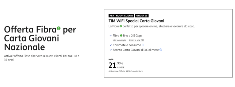 TIM Carta Giovani - TIM Magazine