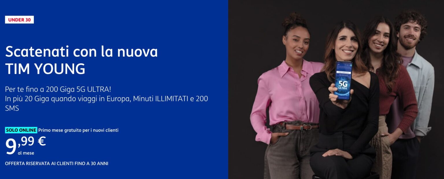 TIM Young per under 30 con 200 GB a 9,99 € al mese - TIM Magazine